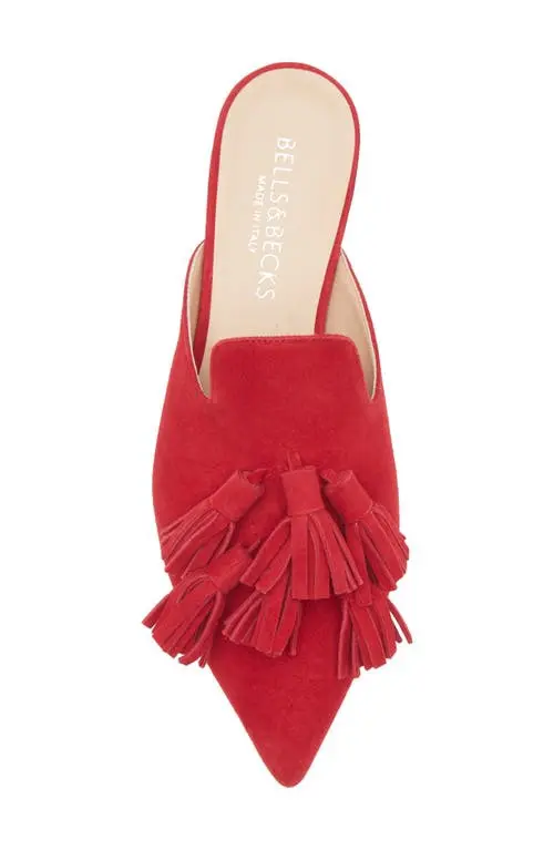 BELLS & BECKS Mirella Pointy Toe Tassel Mule