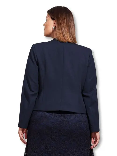 LIVE UNLIMITED Cropped Peplum Blazer