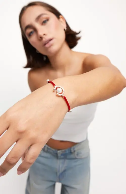 UNODE50 Sterling -plated Bracelet With Pearl - Silver