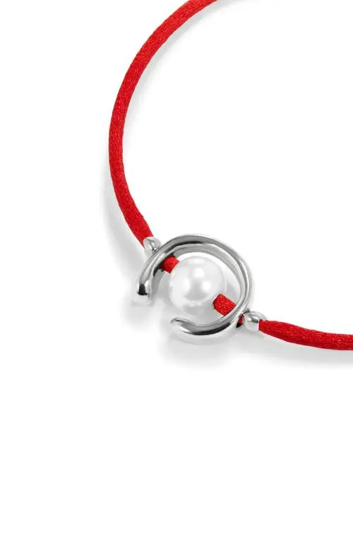 UNODE50 Sterling -plated Bracelet With Pearl - Silver