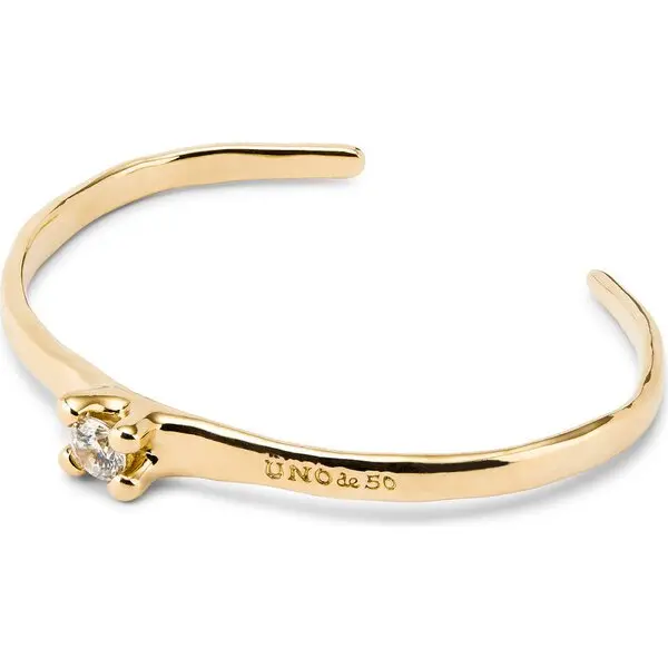 UNODE50 Zirconia Cuff Bracelet - Gold