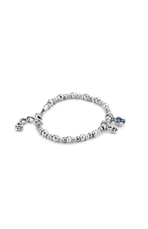 UNODE50 Sterling -plated Bracelet With Pearl And Crystal - Silver