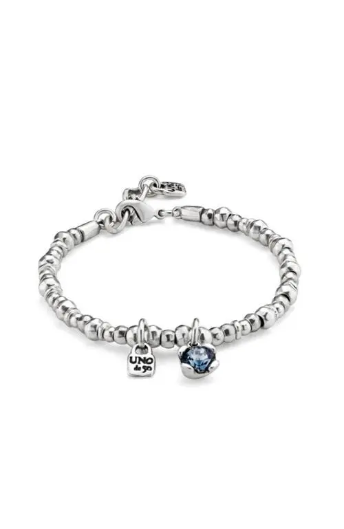 UNODE50 Blue Crystal Charm Bracelet