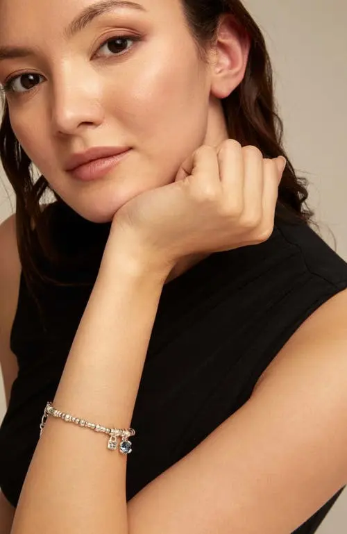 UNODE50 Blue Crystal Charm Bracelet