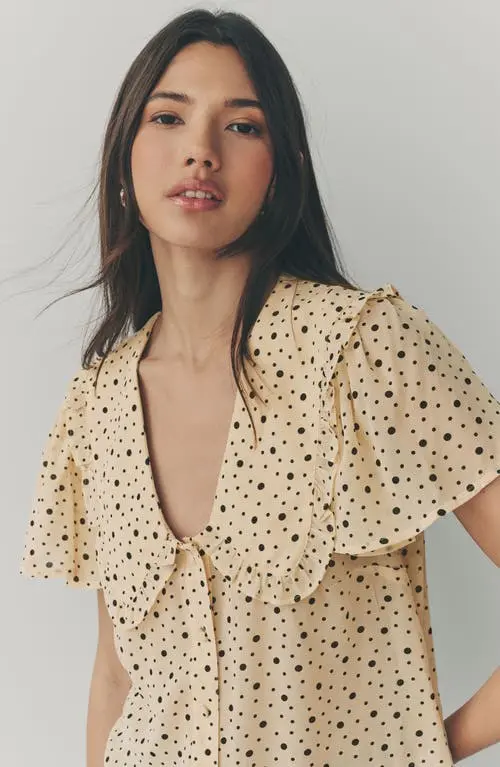 NEXT Ditsy Spot Peter Pan Collar Blouse