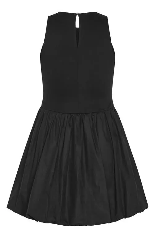 City Chic Darcey Mixed Media Bubble Minidress