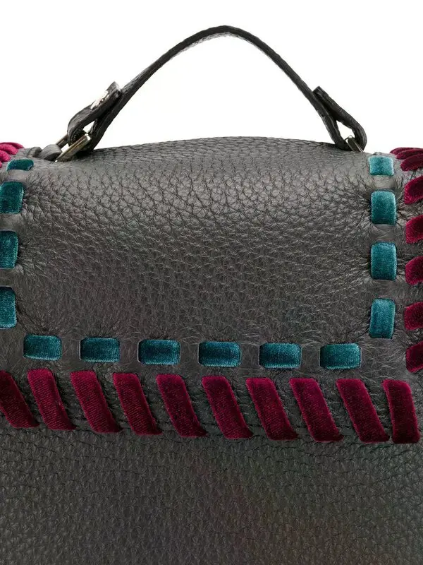 Orciani Shoulder Bag With Velvet Stitch