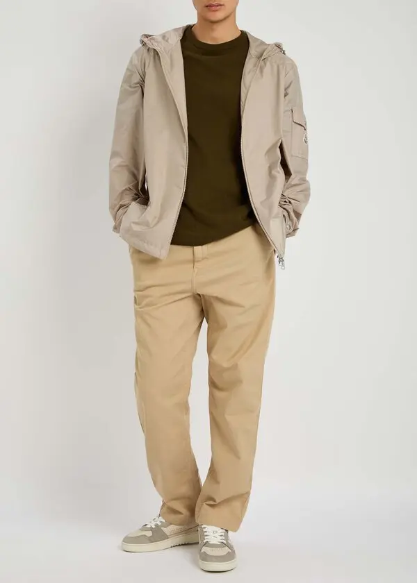 Moncler Etiache Hooded Shell Jacket - Beige