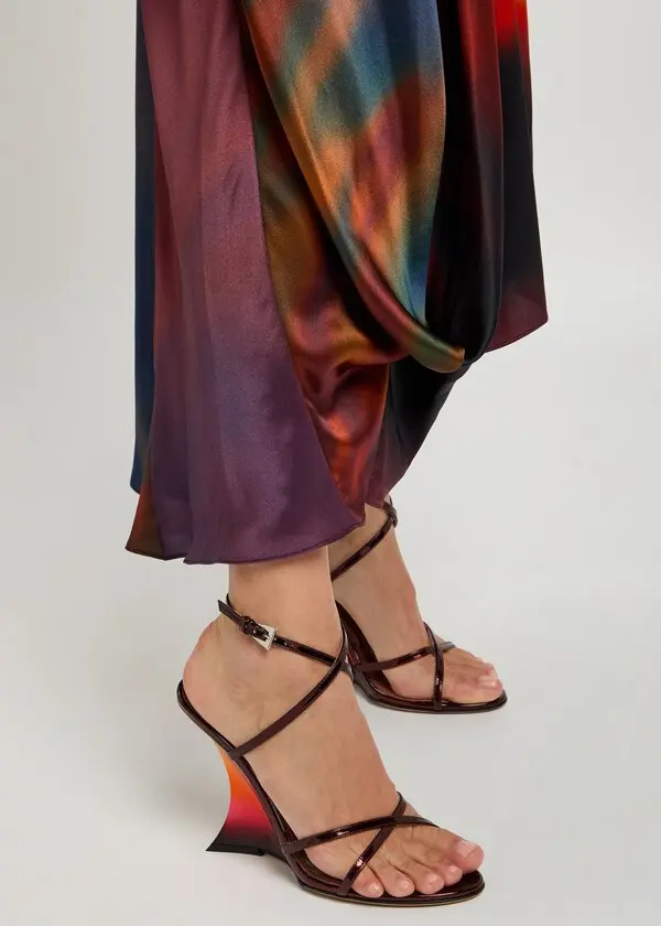 ROKSANDA Alia Draped Silk-satin Midi Dress