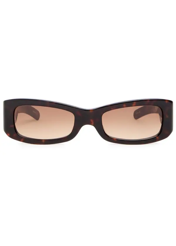 FLATLIST Kareem Rectangle-frame Sunglasses - Brown Dark