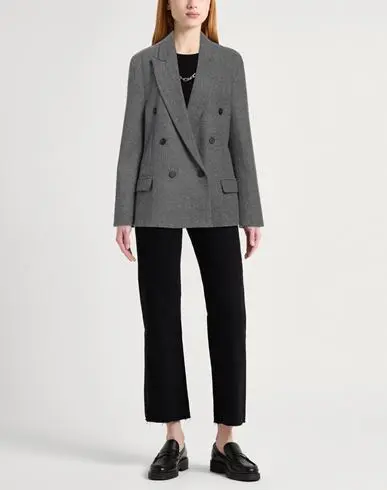 VICOLO Double-breasted Flannel Blazer