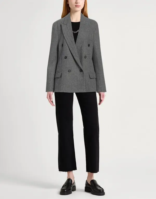 VICOLO Double-breasted Flannel Blazer