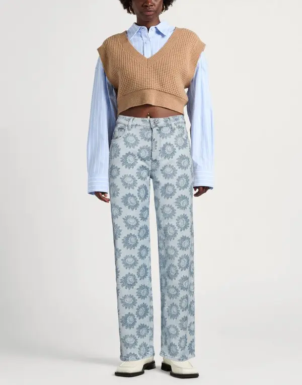 Guess Floral-print Wide-leg Jeans