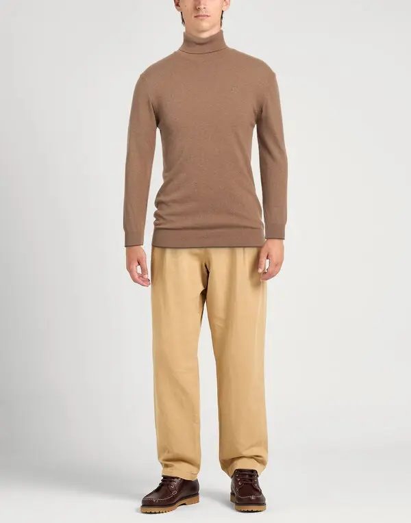 BERNA Turtleneck Knit Top - Beige