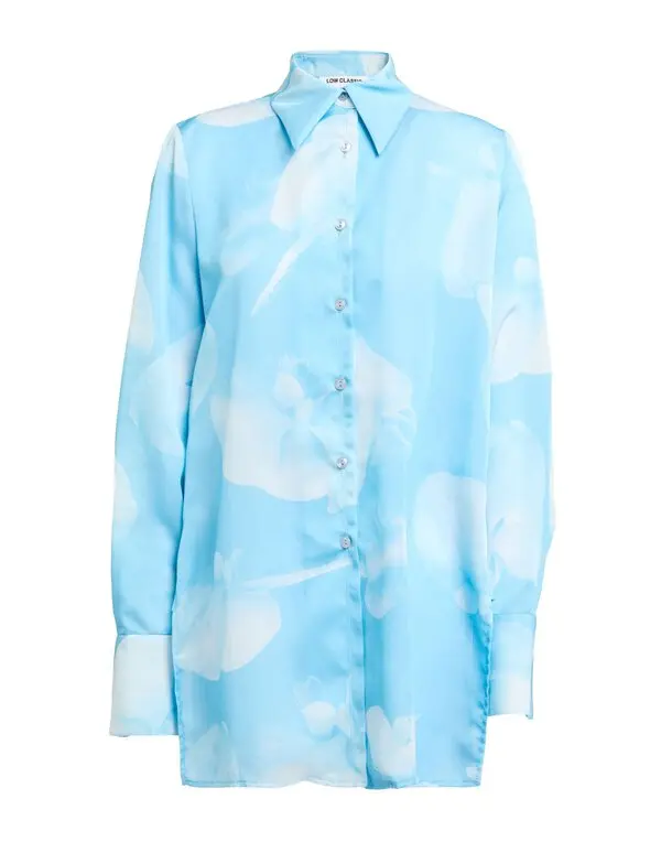 LOW CLASSIC Satin Floral-print Shirt