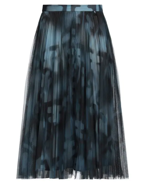 Elisabetta Franchi Midi Pleated Tulle Skirt