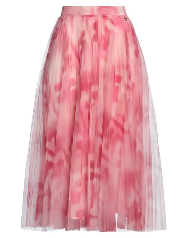 Elisabetta Franchi Midi Pleated Tulle Skirt