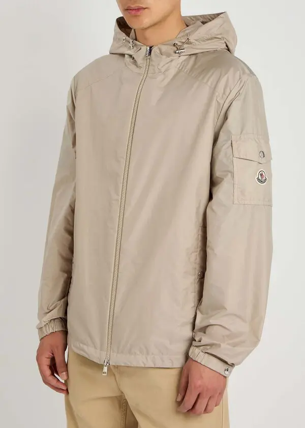 Moncler Etiache Hooded Shell Jacket - Beige