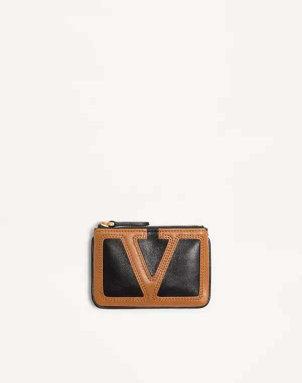 Valentino Garavani Viva Superstar Nappa Key Ring - Black/spice