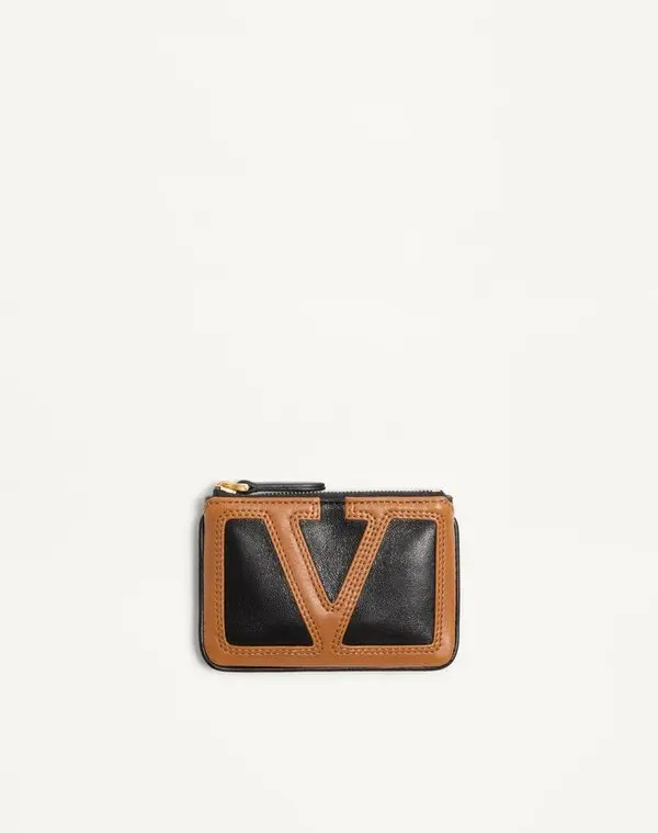Valentino Garavani Viva Superstar Nappa Key Ring - Black/spice