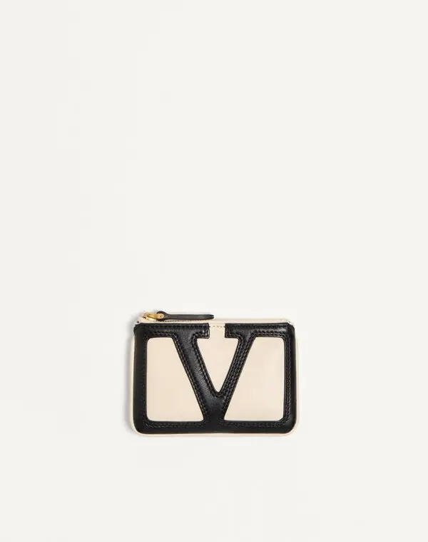 Valentino Garavani Viva Superstar Nappa Key Ring - Butter/black