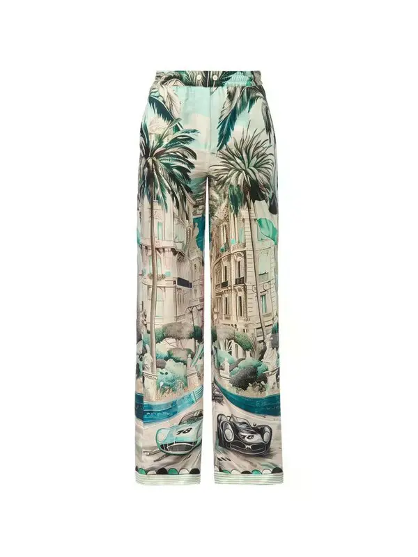 Philipp Plein Silk Trousers - Neutrals