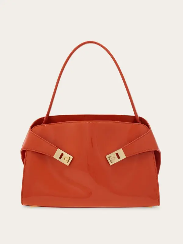 FERRAGAMO Hug Soft Shoulder Bag - Orange