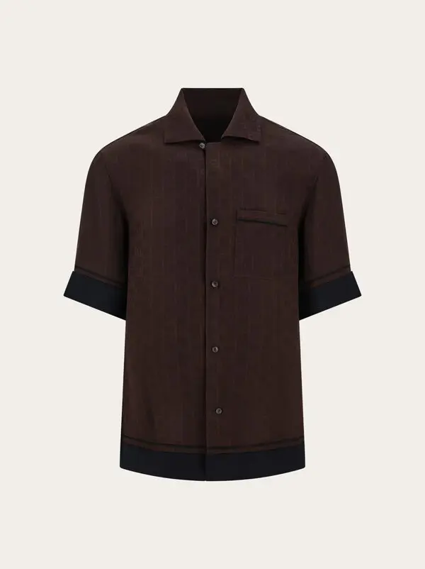 FERRAGAMO Monogram Short Sleeve Shirt