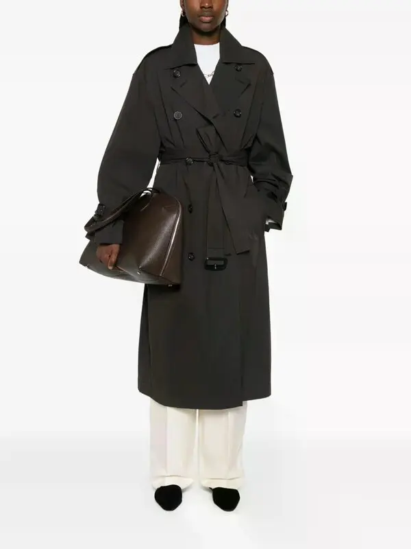 TOTEME Double Breasted Trench Coat - Black