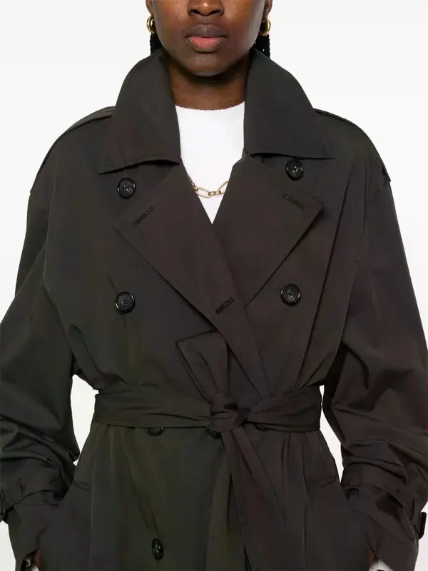 TOTEME Double Breasted Trench Coat - Black