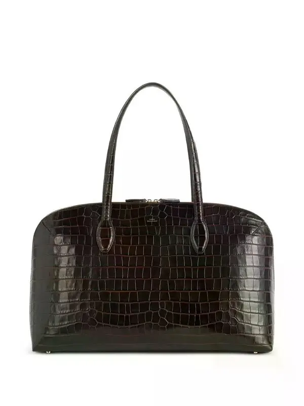 TOTEME Crocodile-embossed Tote - Brown