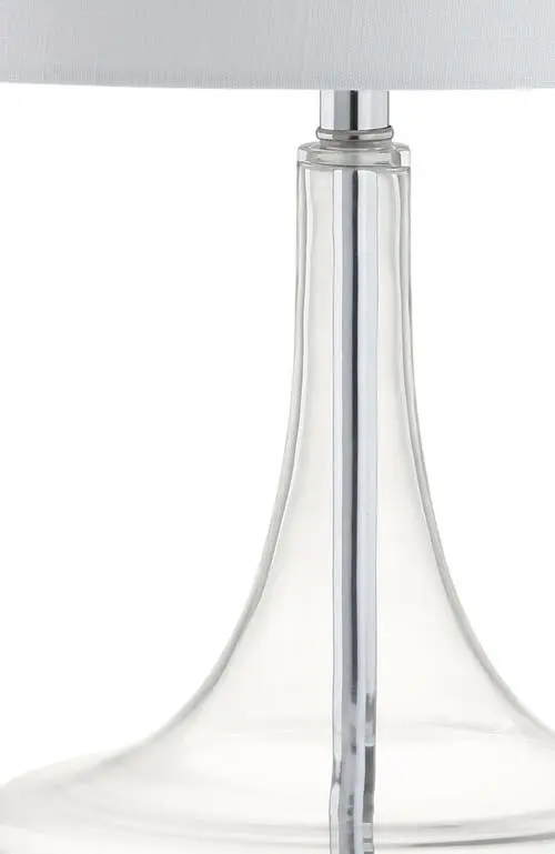 JONATHAN Y Cecile 25.5" Glass Teardrop Led Table Lamp - Clear