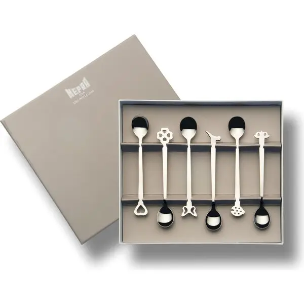MEPRA Evento Espresso Spoon Set6 Pieces - Silver