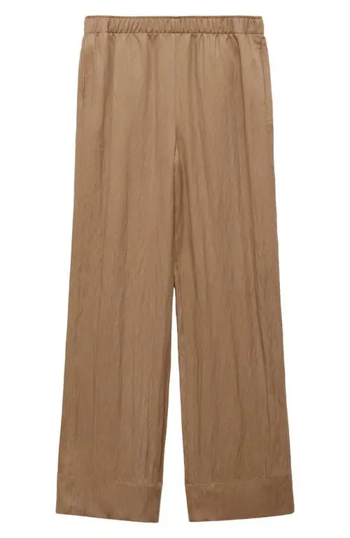Mango Straight Leg Textured Pants