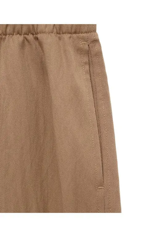 Mango Straight Leg Textured Pants