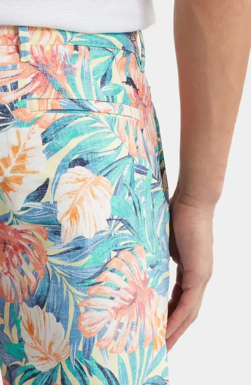 Tommy Bahama Chip Shot Positano Palms Stretch Ripstop Shorts - Lychee