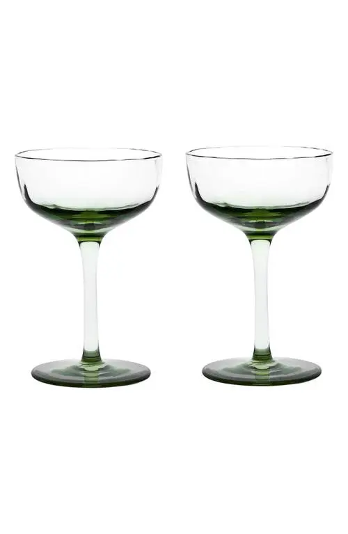 JULISKA Puro Set Of 2 Cocktail Coupé Glasses - Basil