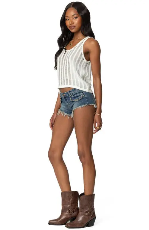 EDIKTED Keziah Ladder Stitch Tank