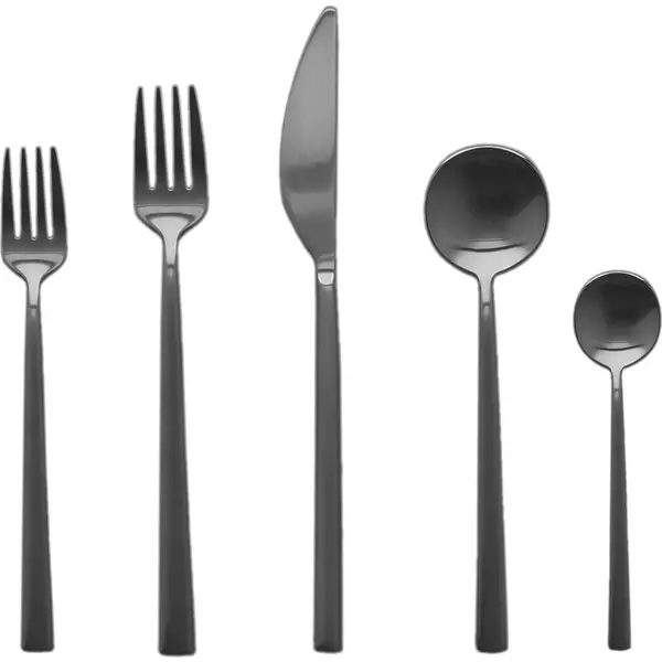 MEPRA Movida Ice Flatware Set5 Pieces - Ice Black Gold