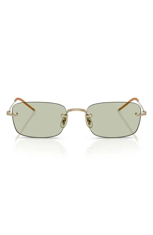 Oliver Spencer Rectangular Eyeglasses - Gold/demo Lens Green Wash