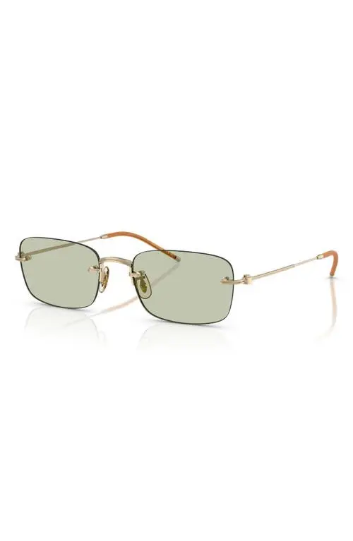 Oliver Spencer Rectangular Eyeglasses - Gold/demo Lens Green Wash