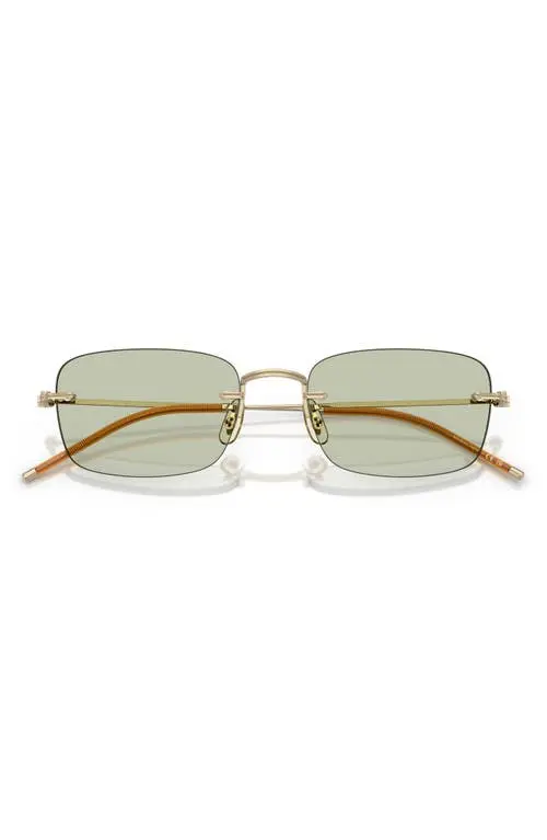 Oliver Spencer Rectangular Eyeglasses - Gold/demo Lens Green Wash