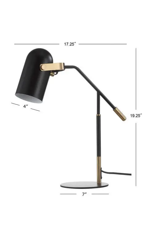 JONATHAN Y Edison 19.25" Metal Led Task Lamp