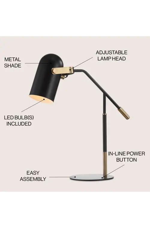 JONATHAN Y Edison 19.25" Metal Led Task Lamp