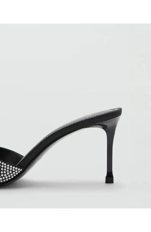 Mango Rhinestone Stiletto Sandals