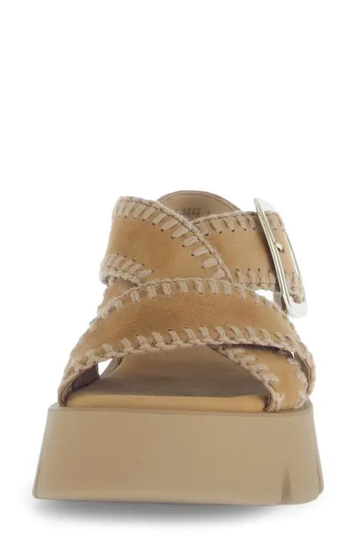 Gabor Crossover Slingback Wedge Sandal - Walnut
