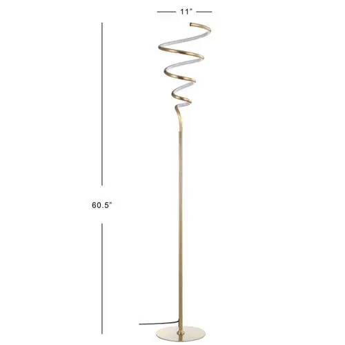 JONATHAN Y Scribble 60.5" Modern Dimmable Metal Integrated Led Floor Lamp