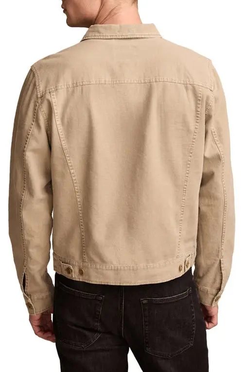 Lucky Brand Linen And Cotton Trucker Jacket - Pelican
