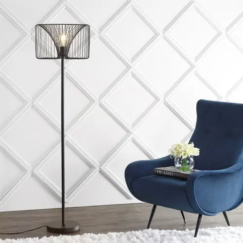 JONATHAN Y Gridley 61" Metal Led Floor Lamp