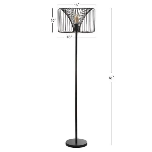 JONATHAN Y Gridley 61" Metal Led Floor Lamp